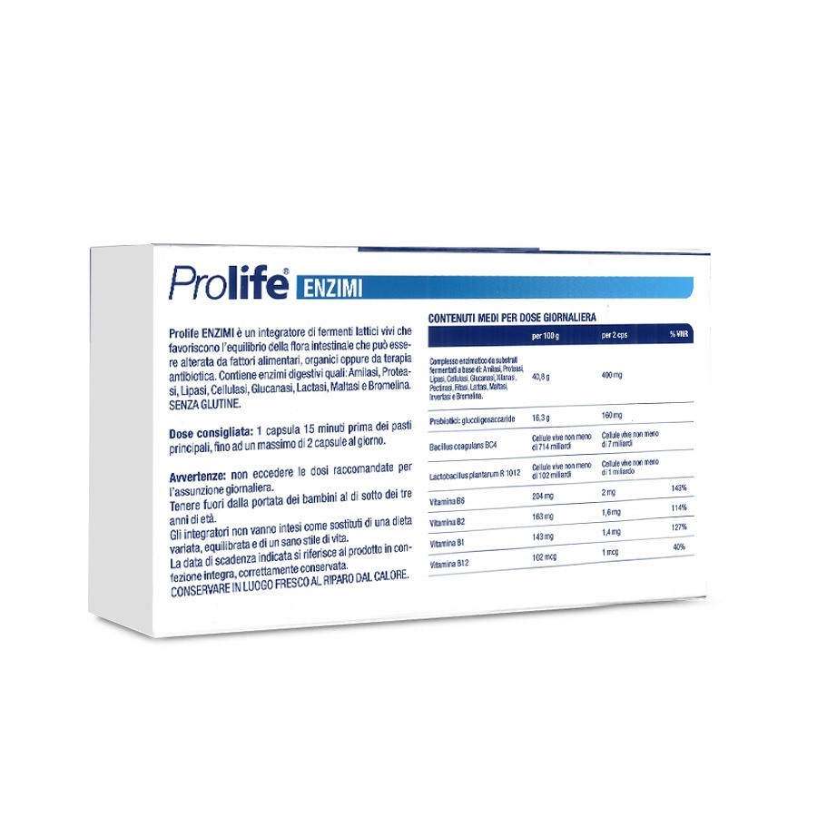 Prolife Enzimi Integratore Digestivo 30 Capsule a solo € 7,48 ...