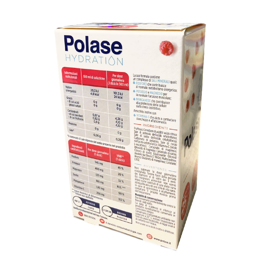 Polase Hydration Magnesio e Potassio Sali Minerali Vitamina C gusto ...