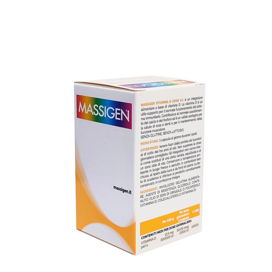 Massigen Vitamina D 2000 U.I. 90 capsule formato convenienza a solo € 5 ...