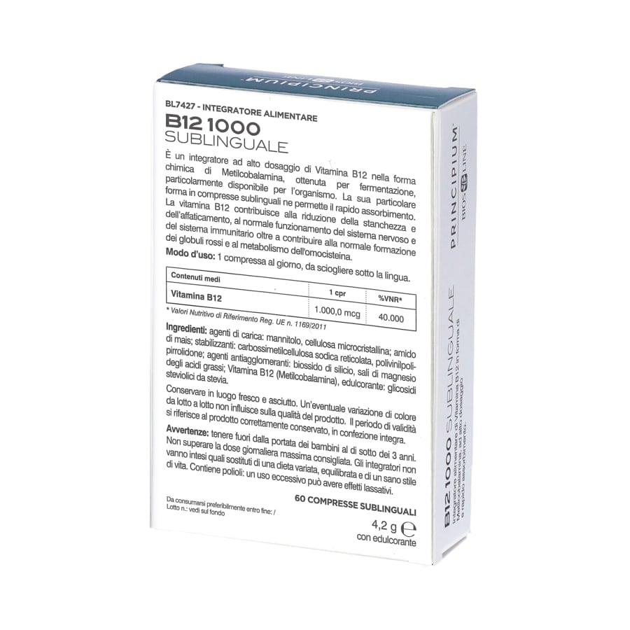 Bios Line Principium B12 1000mcg sublinguale 60 compresse a solo € 12 ...